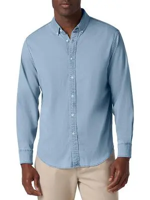Mizzen+main Nash Chambray Shirt - Light Pastel Blue