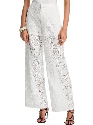 Aqua Lace Wide-leg Pants - Ivory