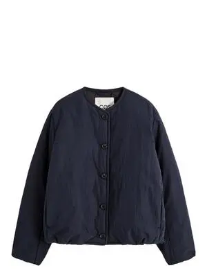 Cos Padded Cotton Liner Jacket - Navy