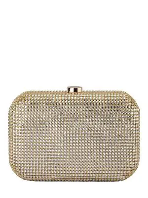 OLGA BERG Rae Crystal Clutch - Champagne