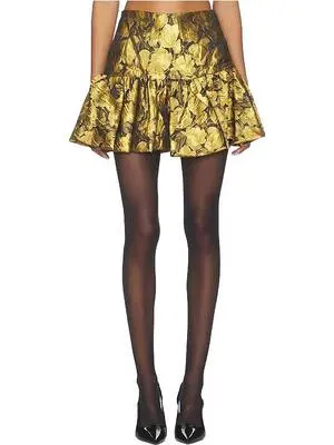 Ronny Kobo Stormi Metallic Skirt - Black Gold