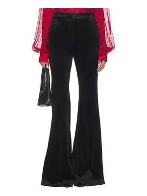 Ronny Kobo Vanessa Flared Velvet Pant - Black