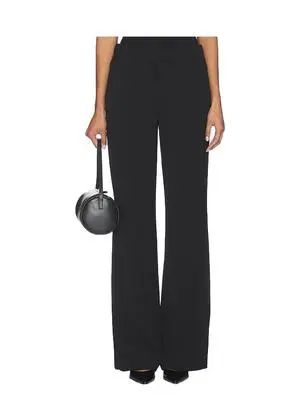 Veronica Beard Tonelli Pant With Double Waist - Black