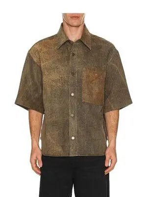 AGOLDE Watson Shirt In Brown - Bark