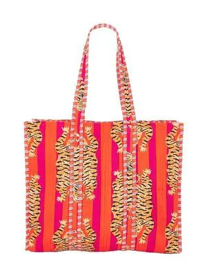 VERVE CULTURE Feline Print Tote - Orange
