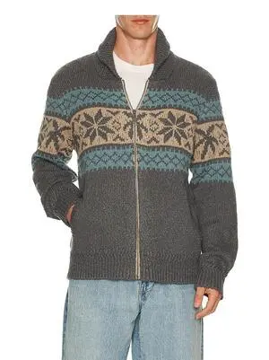 Faherty Brand Surf To Snow Zip Cardigan - Iron Coast