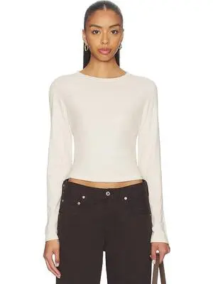 PERFECTWHITETEE Jamie Recycled Cotton Long Sleeve - Sugar