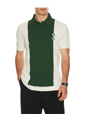 Fred Perry X Craig Green Color Block Polo In Green - Industrial Green