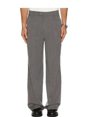 KROST Herringbone Pleated Trousers - Nimbus Cloud