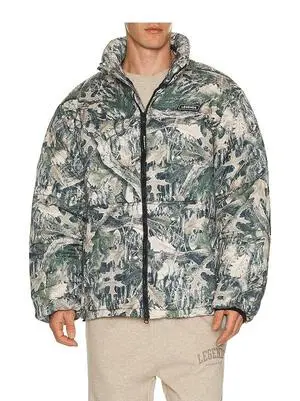 LEGENDS Alpine Puffer Jacket - Forest Camo Ice