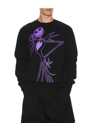 HUF X The Nightmare Before Christmas Jack Skellington Crew Sweatshirt - Black