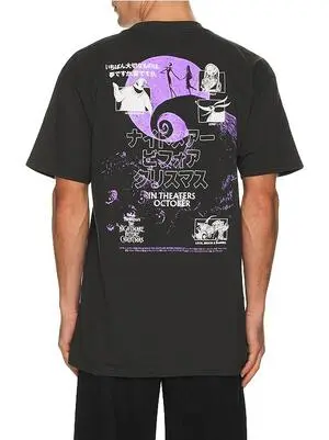 HUF X The Nightmare Before Christmas Nightmare Tee In Black - Vintage Black