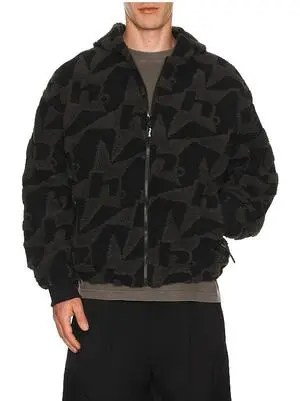 HUF H Star Repeat High Pile Jacket - Black
