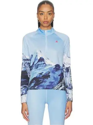 Perfect Moment 1/4 Zip Base Layer Top - Ski Lift Blue