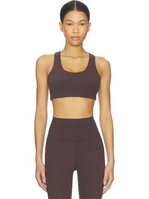 Splits59 Sara Airweight Sports Bra In Chocolate - Dark Chocolate