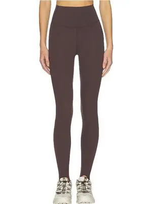 Splits59 River High Waist Airweight Stirrup Legging In Chocolate - Dark Chocolate