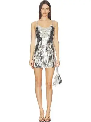 Retrofete Tula Sequin Mini Dress - Silver