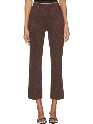 Rag & Bone Irina Ponte Jacquard Kick Flare - Leopard