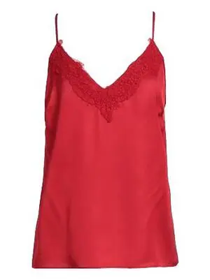 LIU •JO Camisole With Lace Trims - Red