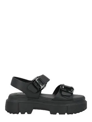 Hogan Leather Sandals - Black