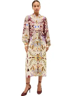MARIE OLIVER Gregory Printed Midi Dress - Tranquility