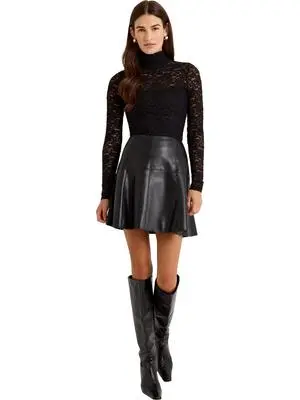 MARIE OLIVER Crawford A-line Mini Skirt - Black