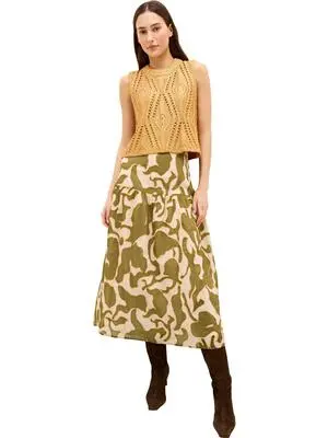 MARIE OLIVER Owens Printed Midi Skirt - Galapagos