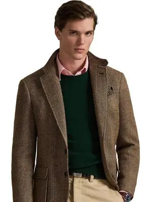 Ralph Lauren The Rl67 Herringbone Tweed Jacket - Camel Brown