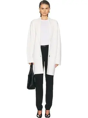 TOTEME Shawl Lapel Robe Cardigan - Ecru