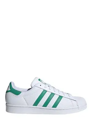 Adidas Superstar Lace Up Sneakers - Cloud White/semi Court Green/off White