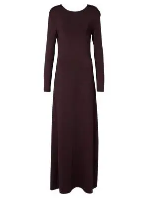 Bottega Veneta Open-back Compact Knit Maxi Dress - Burgundy