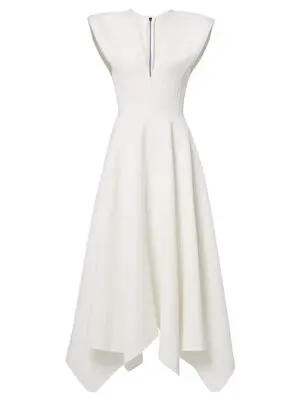 Maticevski Empath Draped Midi Dress White