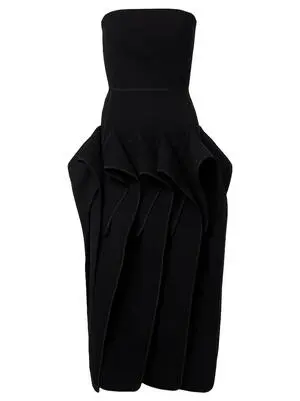 Maticevski Breakout Draped Midi Dress - Black