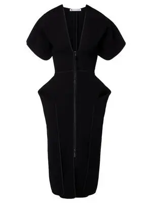 Maticevski Coco Peplum Midi Dress - Black