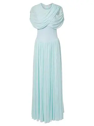 Simkhai Draped Pleated Gown - Blue