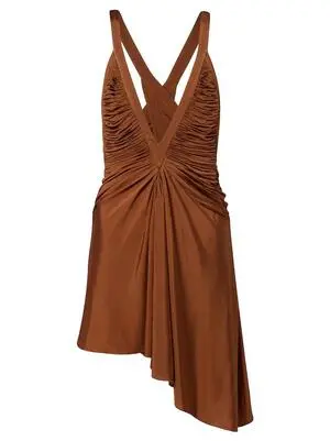 Christopher Esber Draped Jersey Mini Dress - Brown