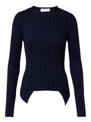 Stella McCartney Ribbed Knit Cotton Sweater - Blue
