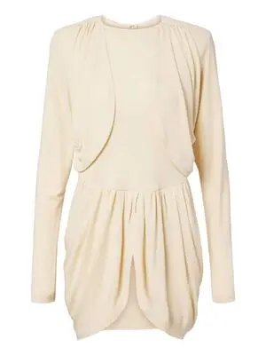 Isabel Marant Niamae Draped Minidress - Beige