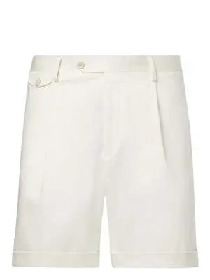 LARDINI Cotton-blend Bermuda Shorts - White