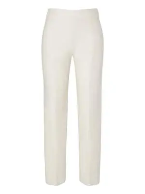 TOTEME Wool And Silk Slim Pants - White