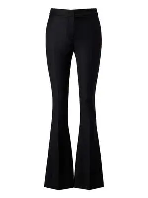 Blumarine Pleated Flared Trousers - Black