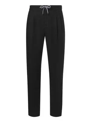 Brunello Cucinelli Linen Sweatpants - Black