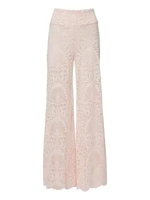 ALEXANDRA MIRO Paloma Lace Wide-leg Pants - Pink