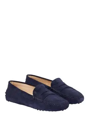 TOD'S Gommino Suede Loafers - Blue