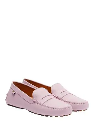 TOD'S Gommino Leather Driving Shoes - Purple