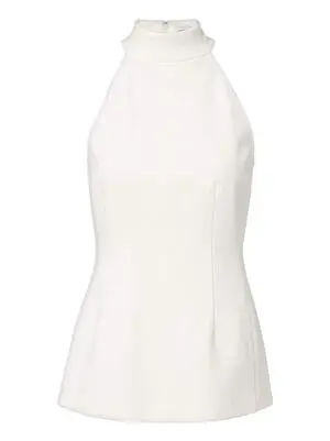 Veronica Beard Johanne Halterneck Top - White