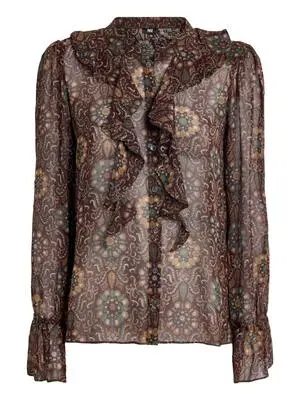 PAIGE Printed Silk Claude Blouse