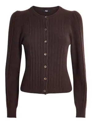 PAIGE Cashmere Ribbed Alessandro Cardigan