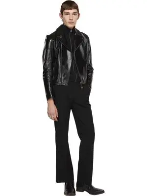 Acne Studios Leather Biker Jacket - Black