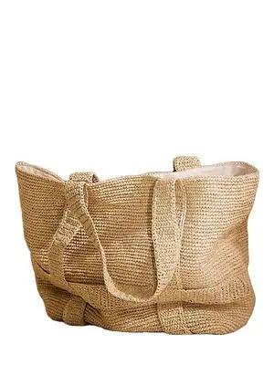TERRAIN Raffia Traveler Tote Bag